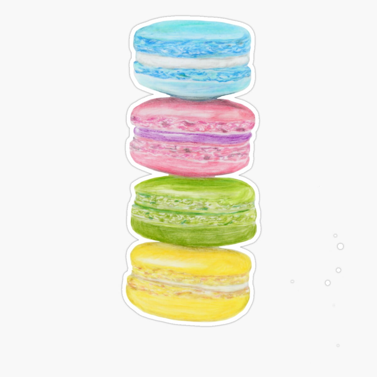 Maneki Color Pencil Pastel Macaroons Er, Phone Decal Water Bottle ...