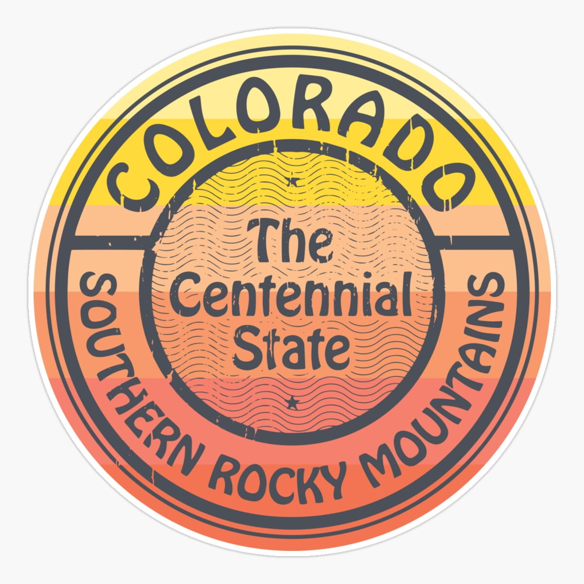 Maneki Colorado, The Centennial State, Southern Rocky Mountains Sticker ...