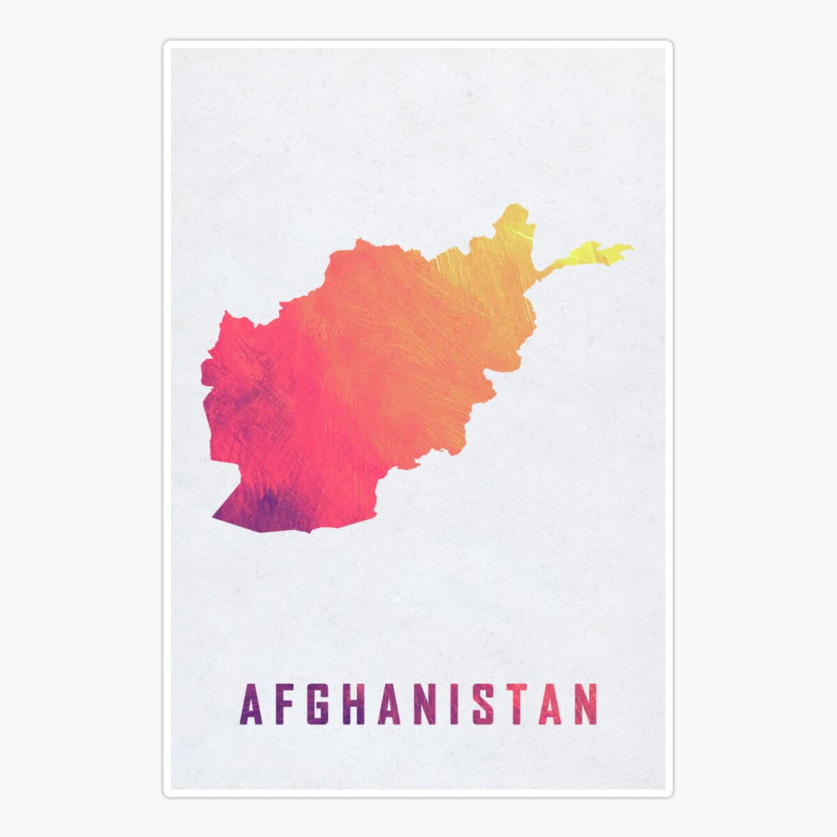 Maneki Colorul Artistic Map O Aghanistan With Gradient Hues In Abstract ...