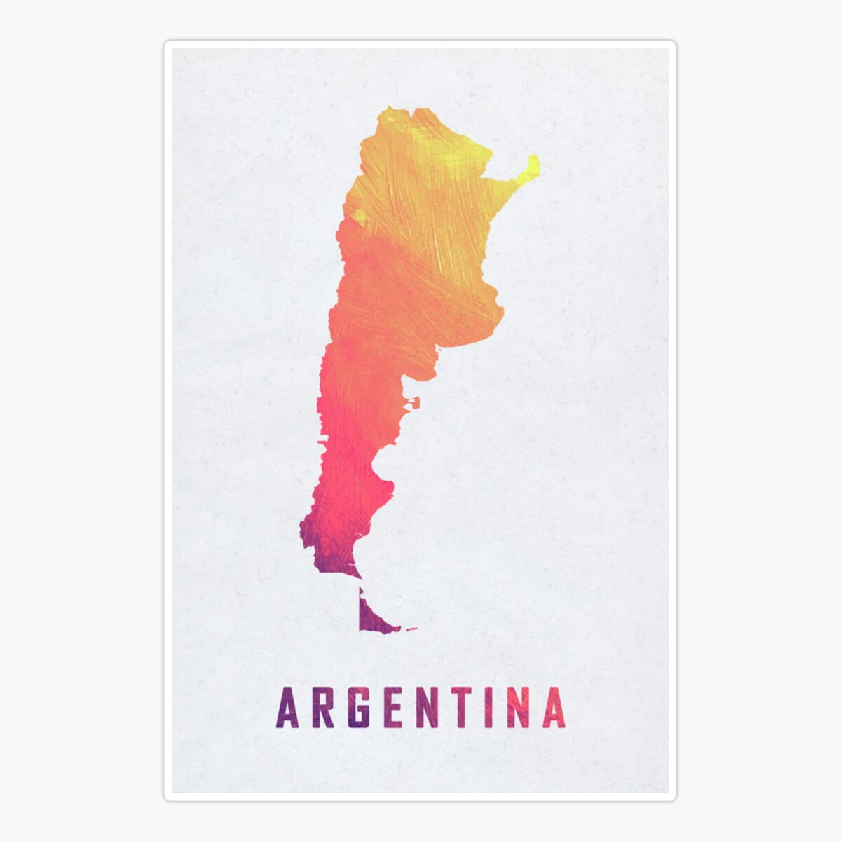 Maneki Colorul Artistic Map O Argentina With Gradient Hues In Abstract ...