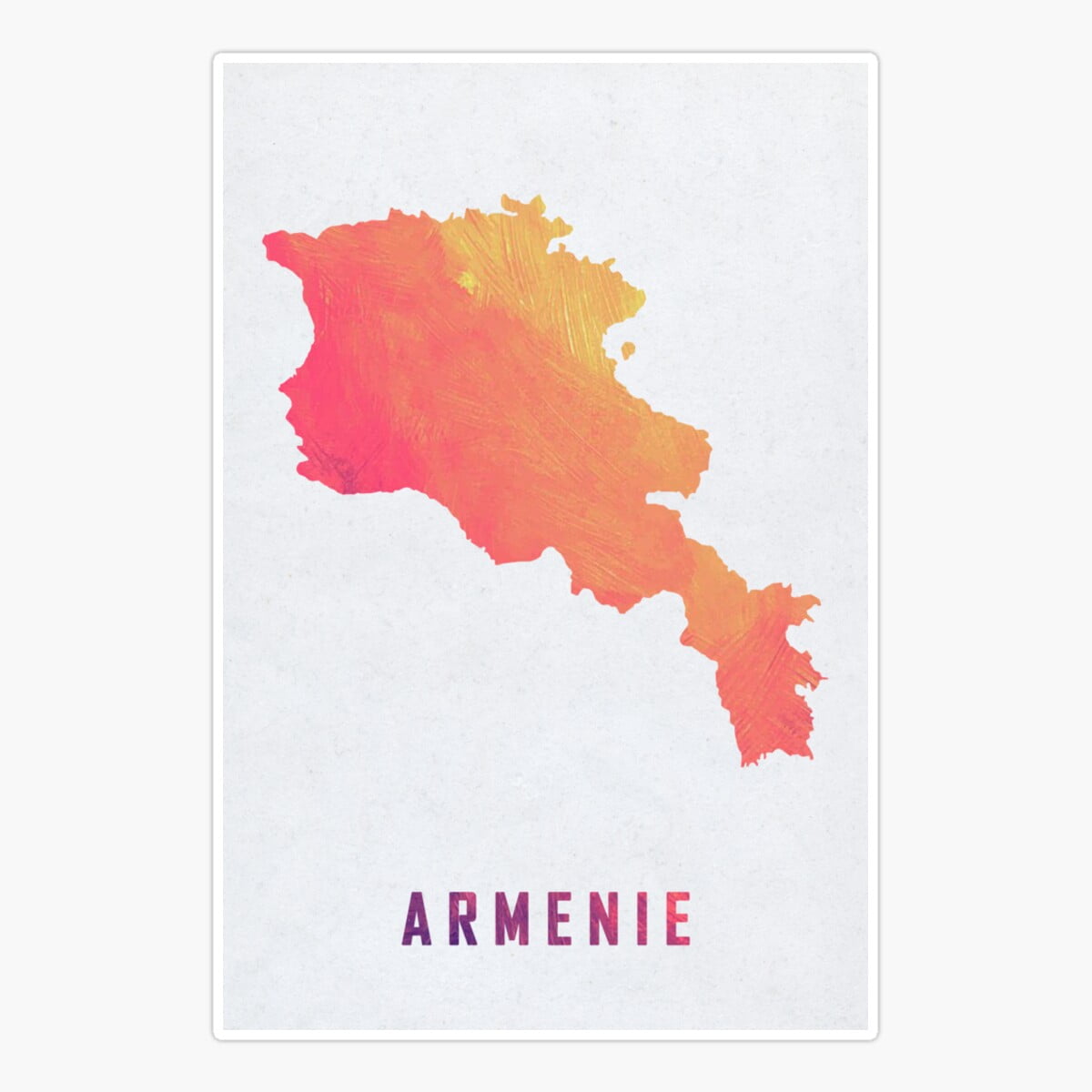 Maneki Colorul Artistic Map O Armenia With Gradient Hues In Abstract ...