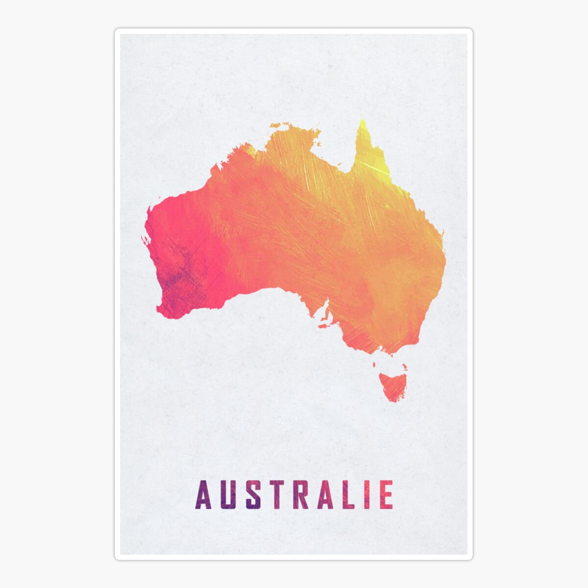 Maneki Colorul Artistic Map O Australia With Gradient Hues In Abstract ...