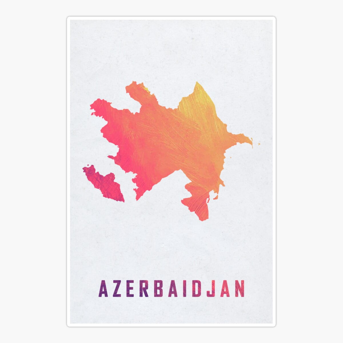 Maneki Colorul Artistic Map O Azerbaijan With Gradient Hues In Abstract ...