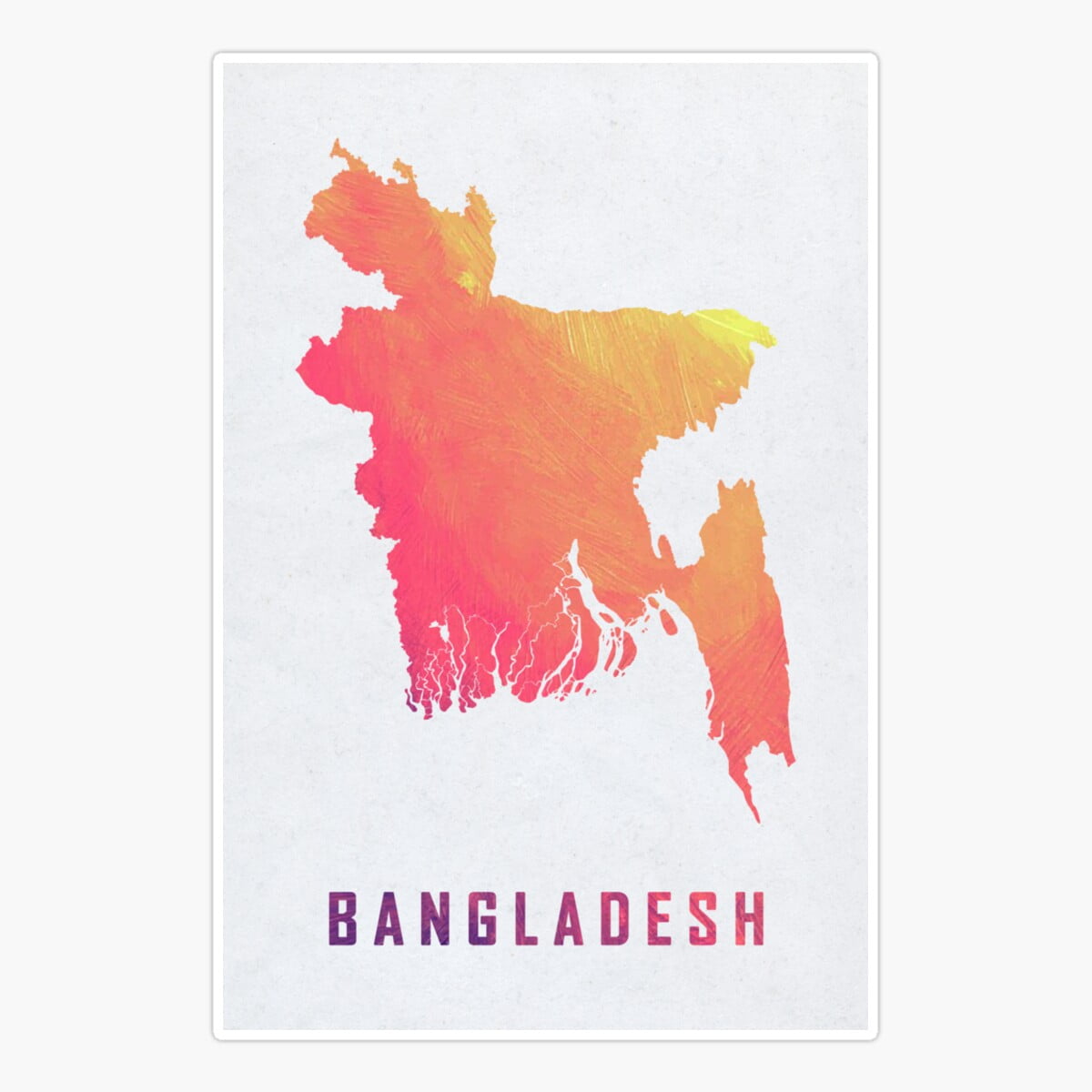 Maneki Colorul Artistic Map O Bangladesh With Gradient Hues In Abstract ...