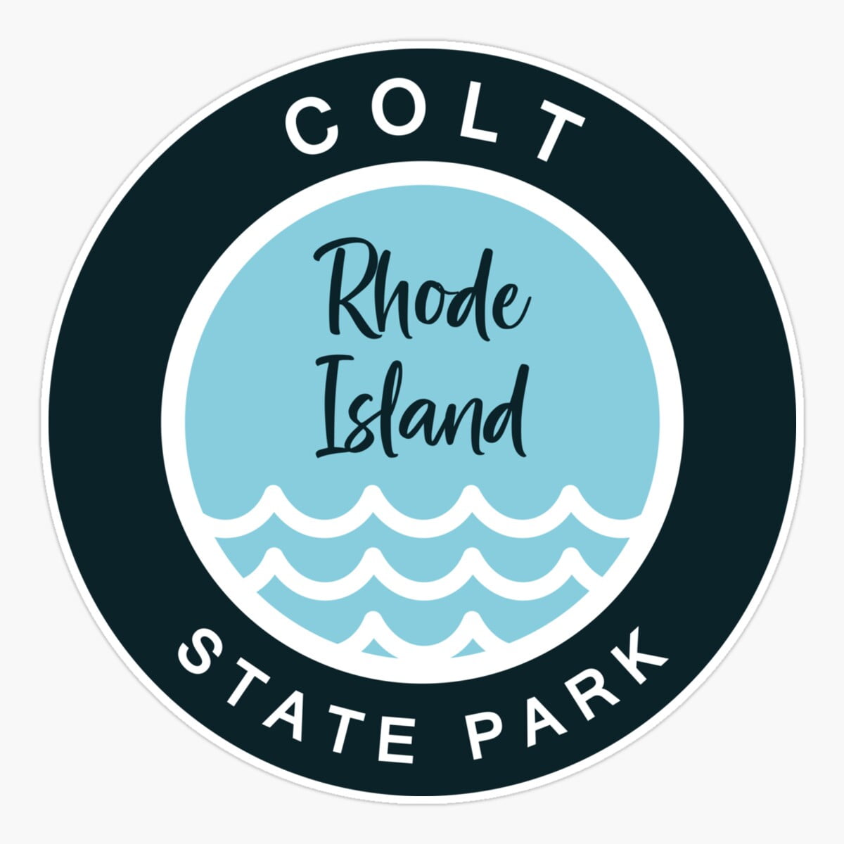 Maneki Colt State Park Rhode Island Waves Er, Phone Decal Water Bottle ...
