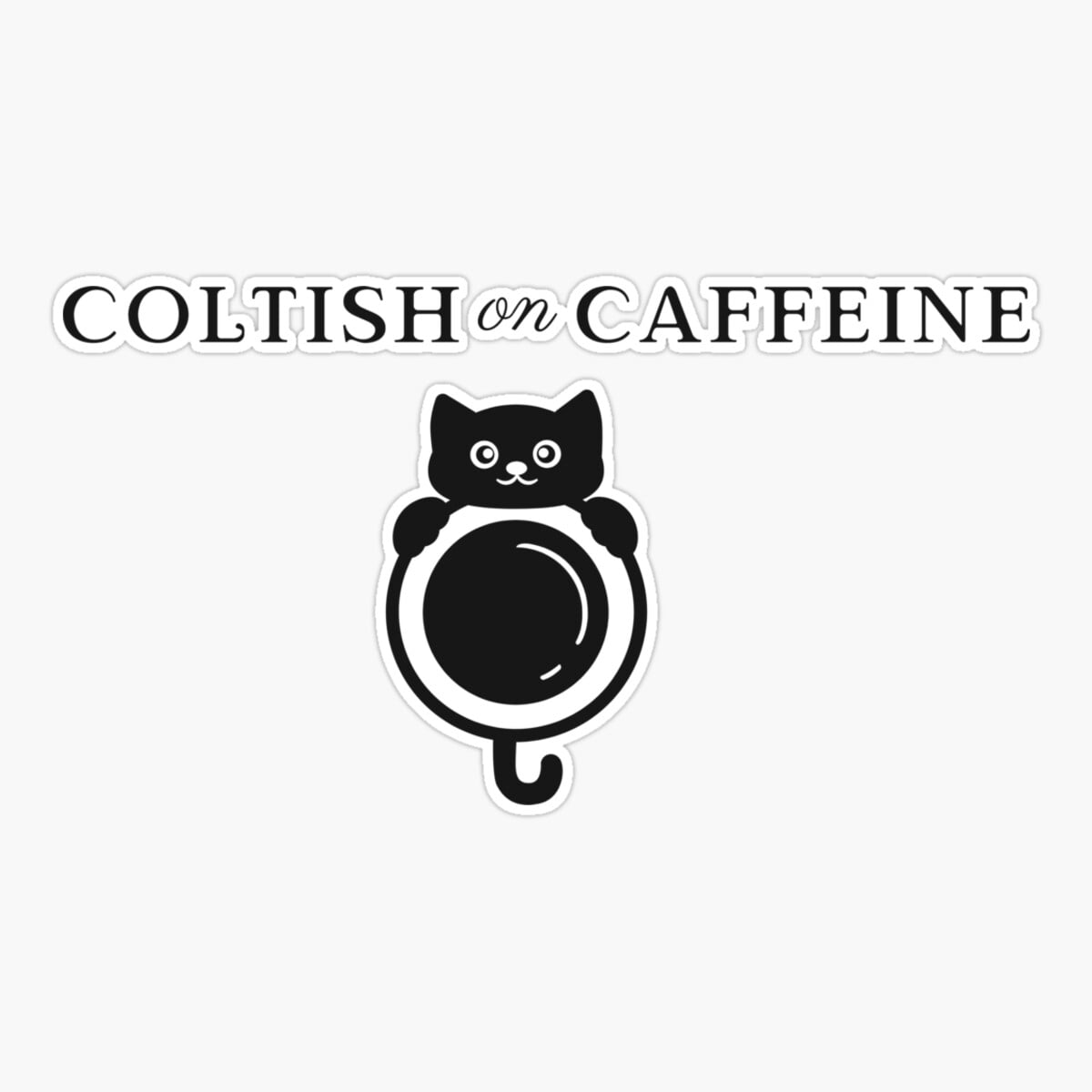 Maneki Coltish On Caffeine Er, Phone Decal Water Bottle Stickers Car ...