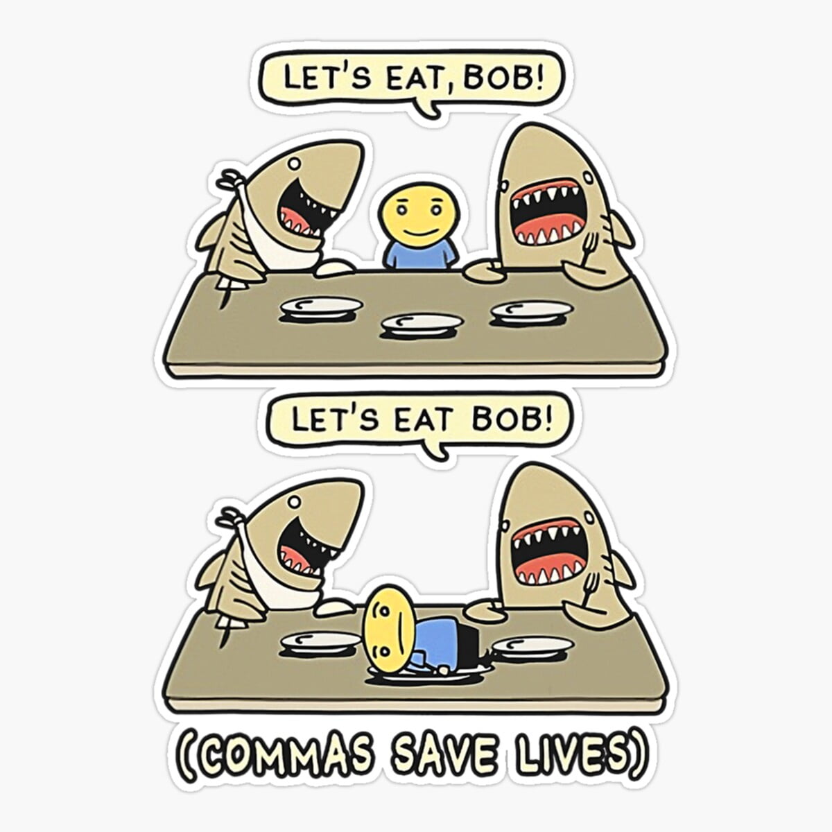 Maneki Commas Punctuation Shark Lets Eat Funny English Grammar Er ...
