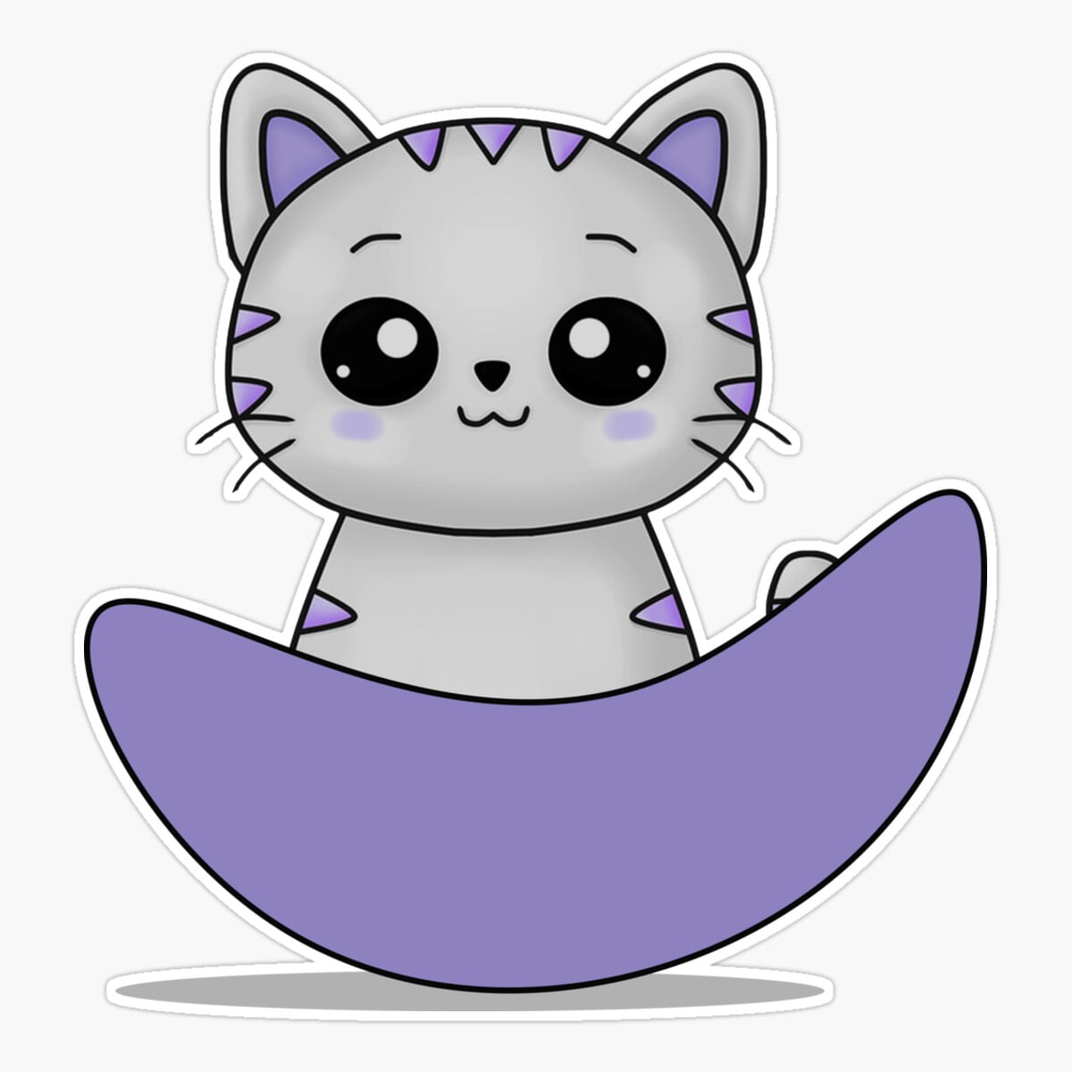 Maneki Comy Kitty Sticker, Phone Decal Water Bottle Stickers Car Decals ...