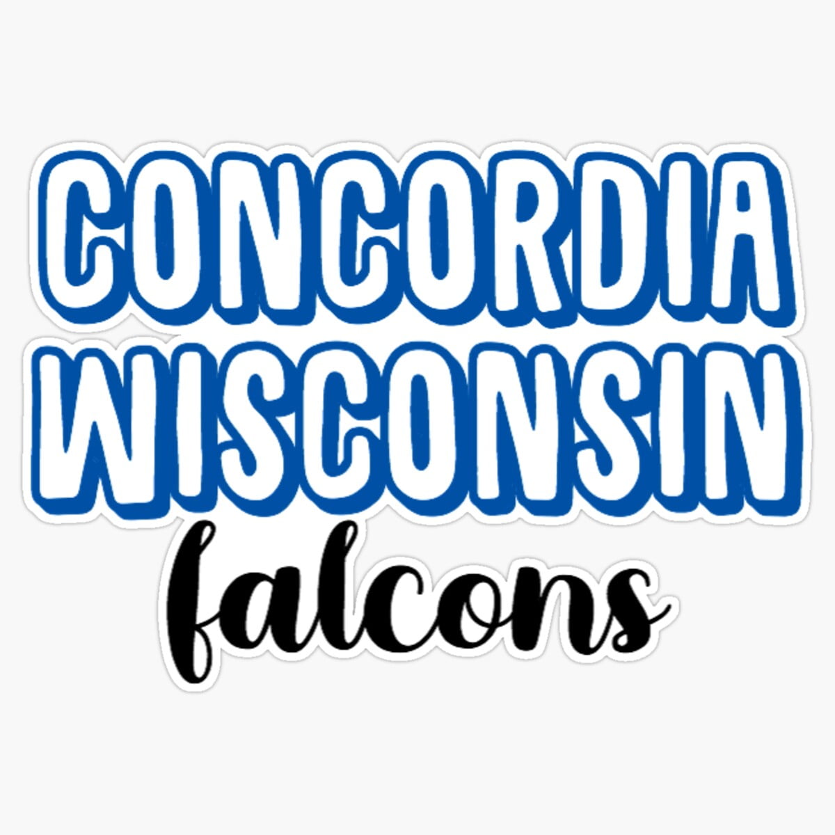 Maneki Concordia Wisconsin Falcons Er Er, Phone Decal Water Bottle ...