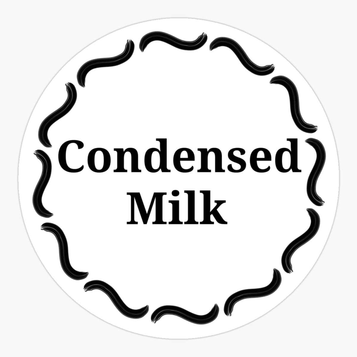 Maneki Container Label - Condensed Milk Sticker, Phone Decal Water ...