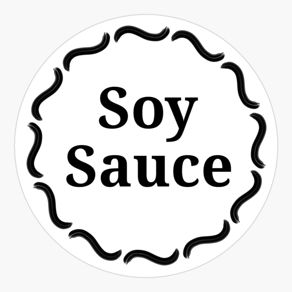Maneki Container Label - Soy Sauce Sticker, Phone Decal Water Bottle ...