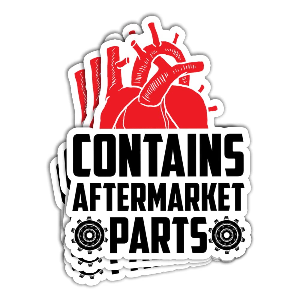Maneki Contains Aftermarket Parts Heart Disease Awareness Sticker ...
