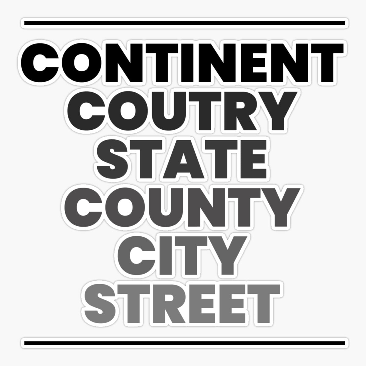 Maneki Continent To Street Sticker, Phone Decal Water Bottle Stickers ...
