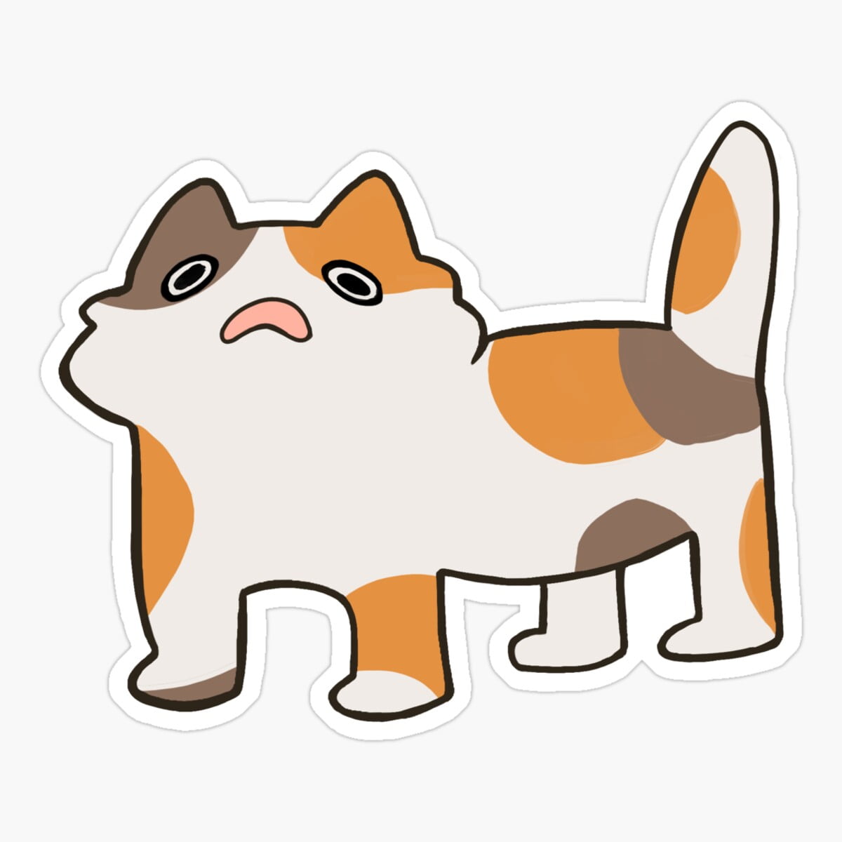 Maneki Conused Calico Cat Sticker, Phone Decal Water Bottle Stickers ...