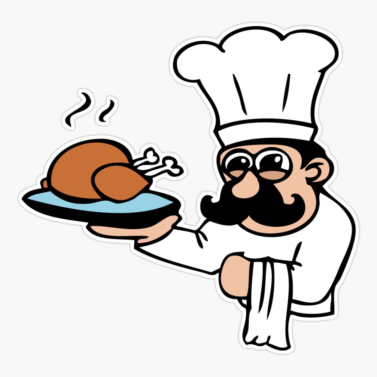 Maneki Cook Che Cuisinier Chicken Sticker, Phone Decal Water Bottle ...