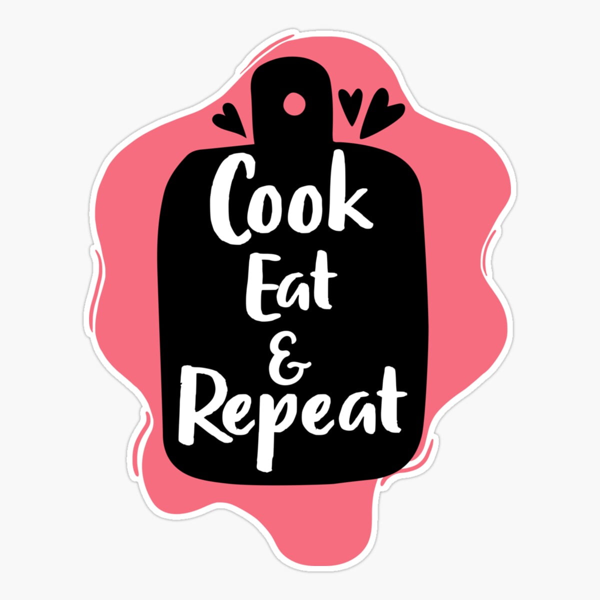 Maneki Cook Eat And Repear Sticker, Phone Decal Water Bottle Stickers ...