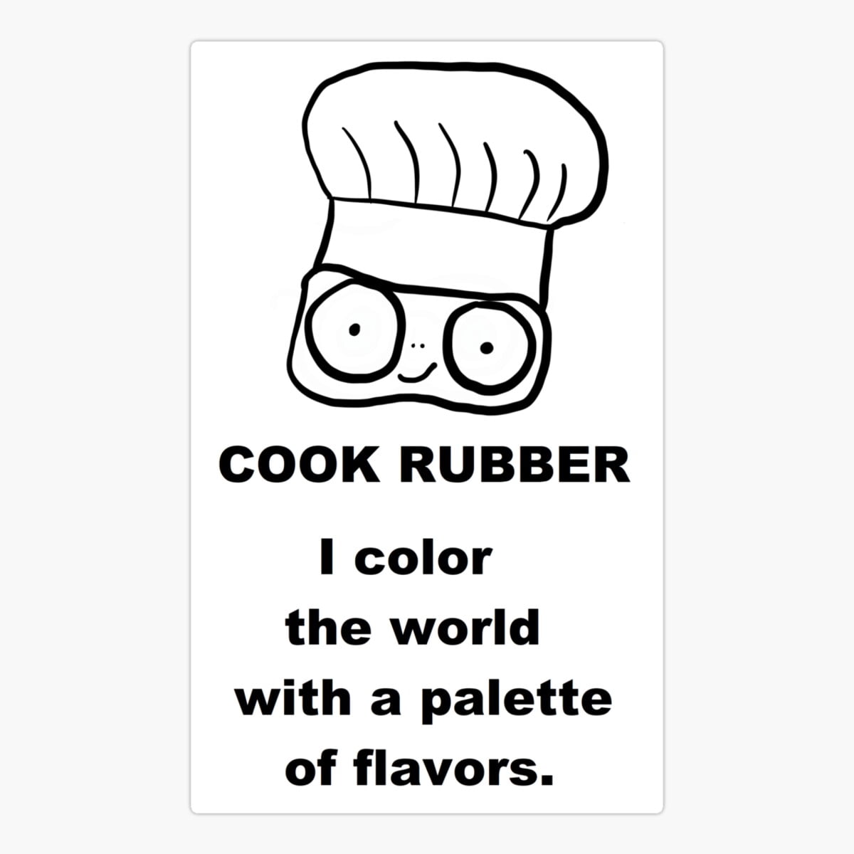 Maneki Cook Rubber Sticker, Phone Decal Water Bottle Stickers Car ...
