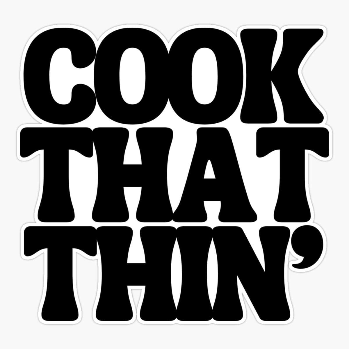 Maneki Cook That Thin' Sticker, Phone Decal Water Bottle Stickers Car ...