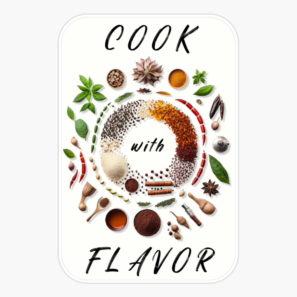 Maneki Cook With Lavor - Cooking With Spice Sticker, Phone Decal Water ...