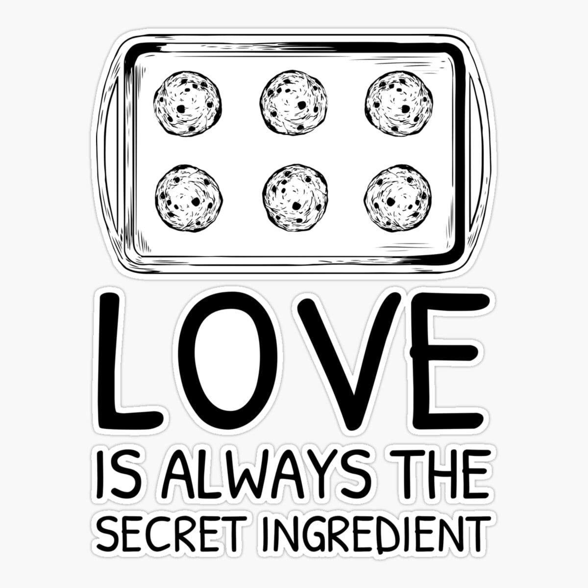 Maneki Cookie Recipe Or Baking Secret Ingredient Love Oven Resh Sticker ...