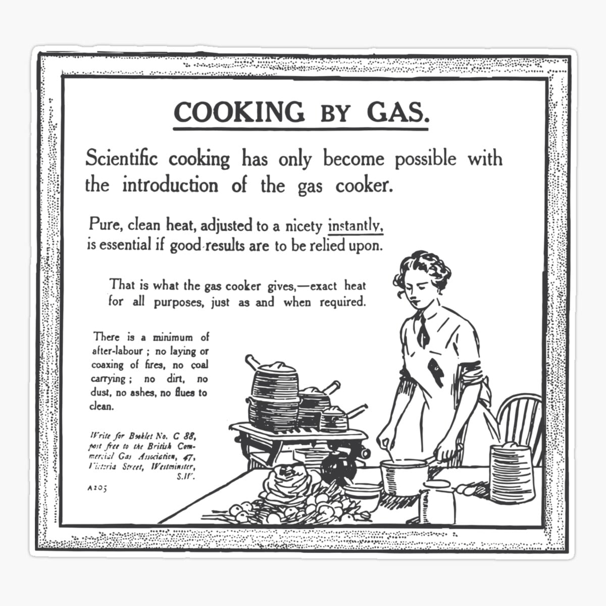 Maneki Cooking By Gas Sticker, Phone Decal Water Bottle Stickers Car ...