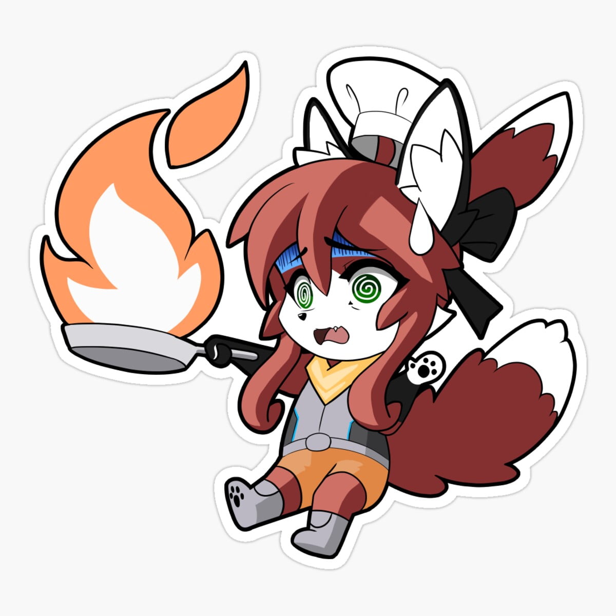 Maneki Cooking Disaster Nora Sticker, Phone Decal Water Bottle Stickers ...