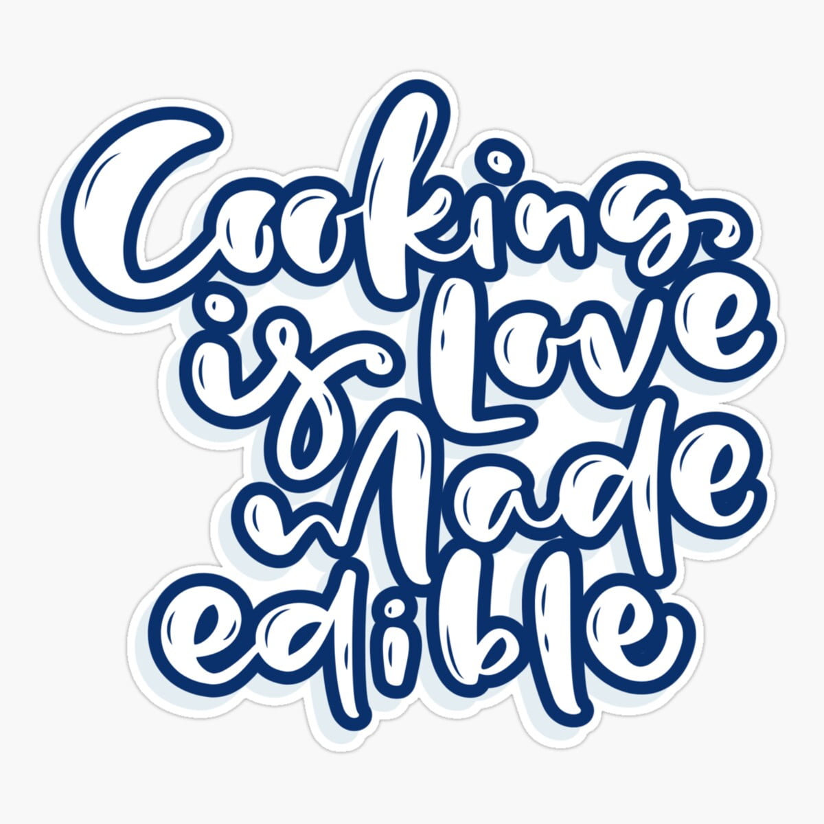 Maneki Cooking Is Love Made Edible Sticker, Phone Decal Water Bottle ...