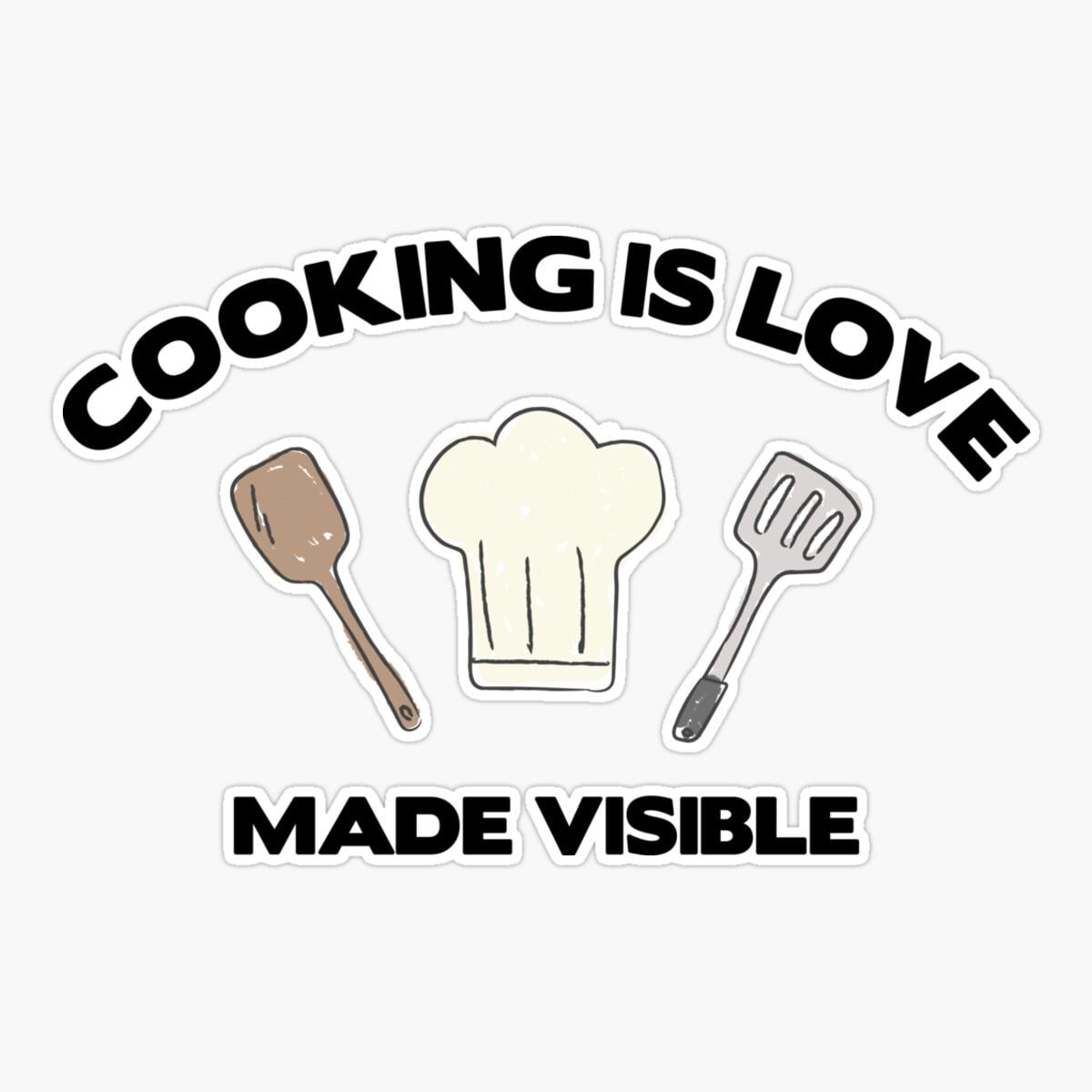 Maneki Cooking Is Love Made Visible Sticker, Phone Decal Water Bottle ...