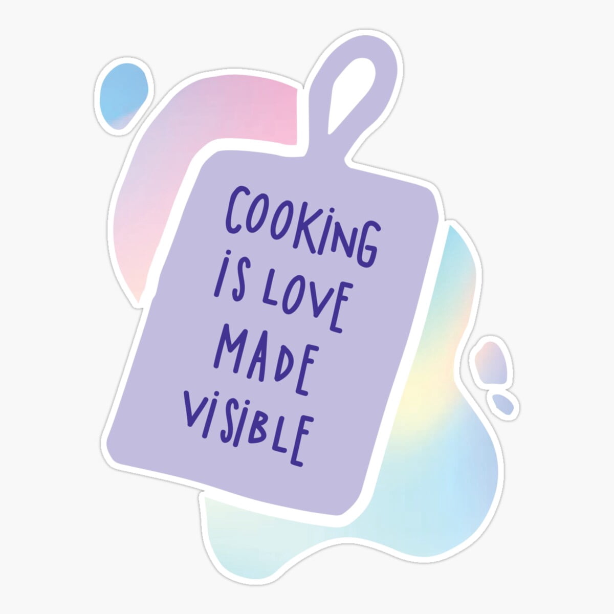 Maneki Cooking Is Love Made Visible Sticker, Phone Decal Water Bottle ...