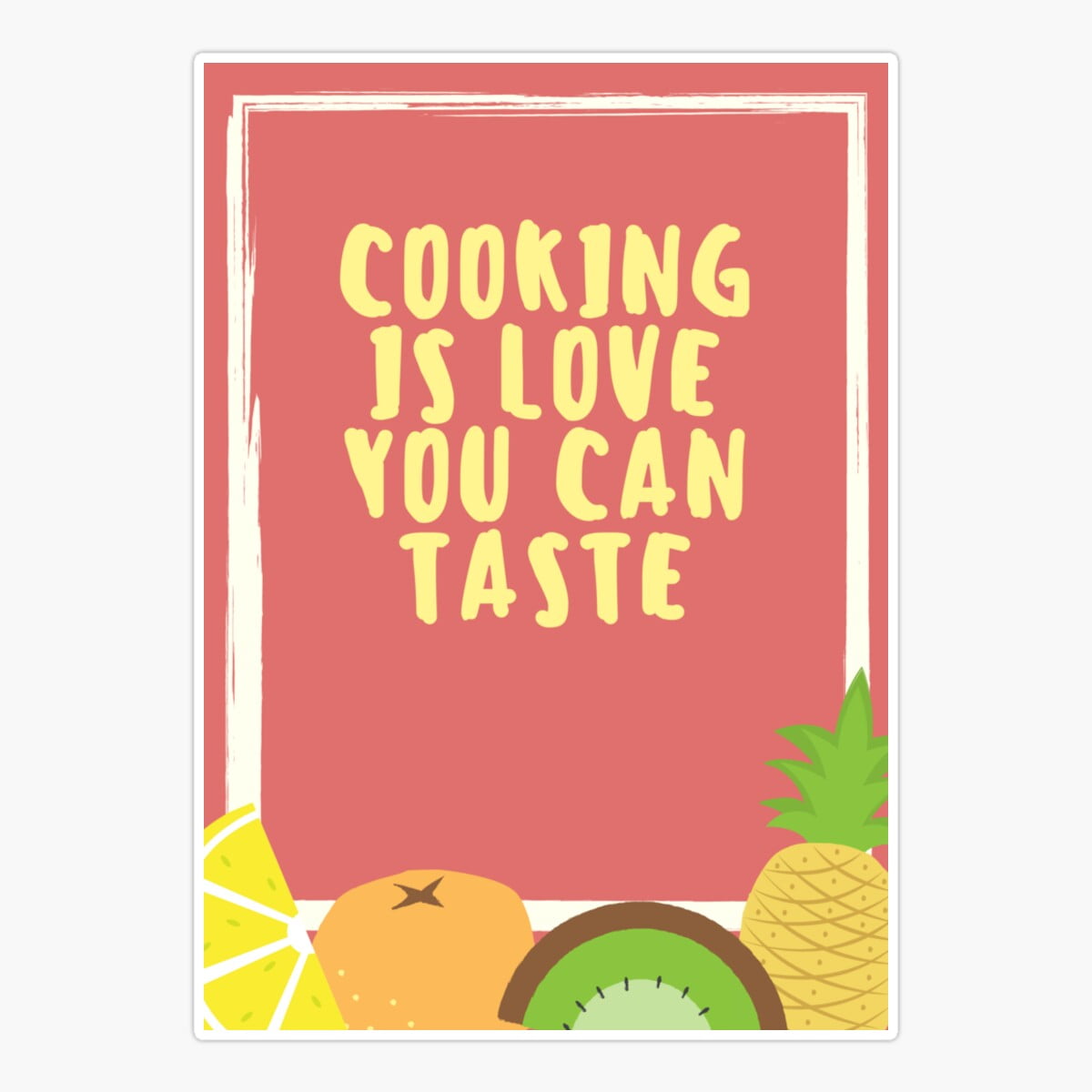 Maneki Cooking Is Love You Can Taste | Recipe Book Sticker, Phone Decal ...