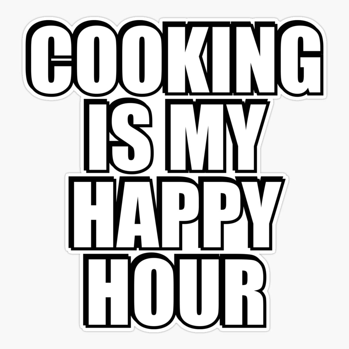Maneki Cooking Is My Happy Hour Sticker, Phone Decal Water Bottle ...