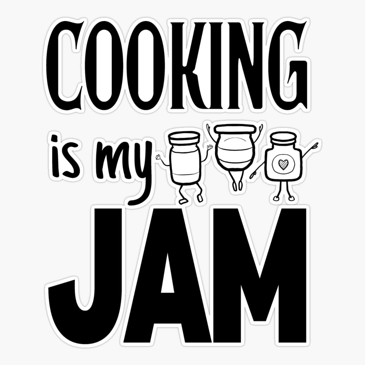 Maneki Cooking Is My Jam - Culinary Artist Sticker, Phone Decal Water ...