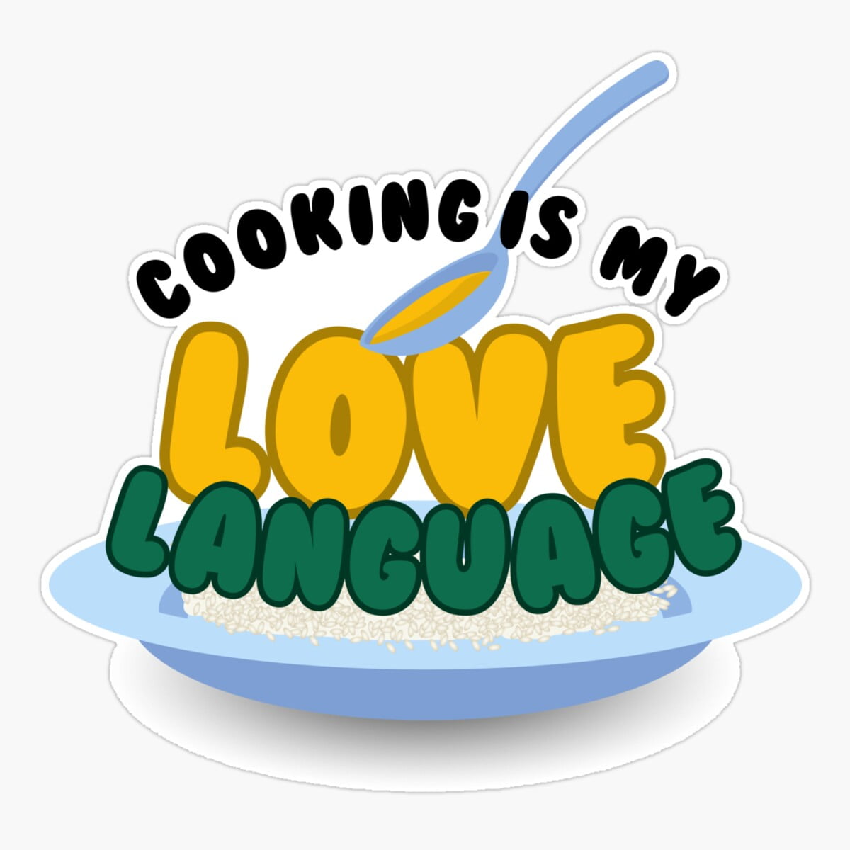 Maneki Cooking Is My Love Language Sticker, Phone Decal Water Bottle ...