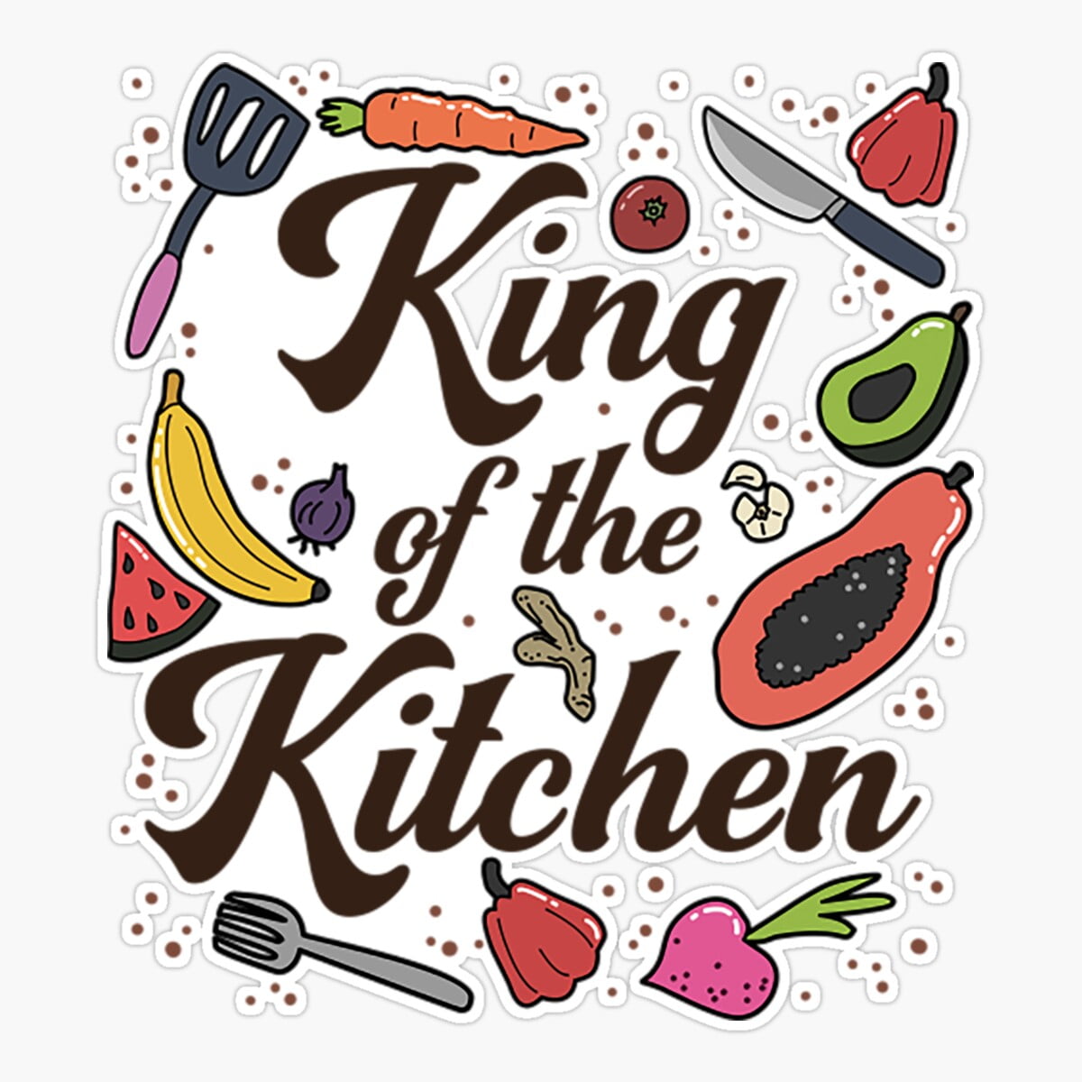 Maneki Cooking Lover T-Shirtking O The Kitchen - Cooking Che, Unny ...