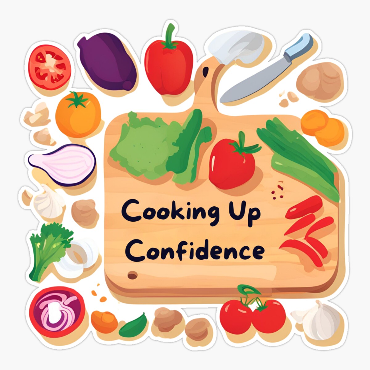 Maneki Cooking Up Conidence Unny Che Design Sticker, Phone Decal Water Bottle Stickers Car ...