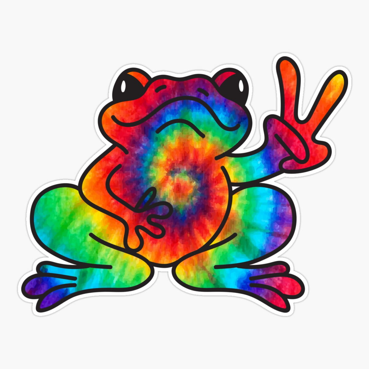 Maneki Cool Peace Frog Tie Dye Design For Boys And Girls Er, Phone ...