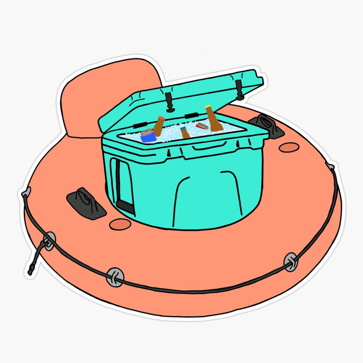 Maneki Cooler Tube With Drinks Er, Phone Decal Water Bottle Stickers ...