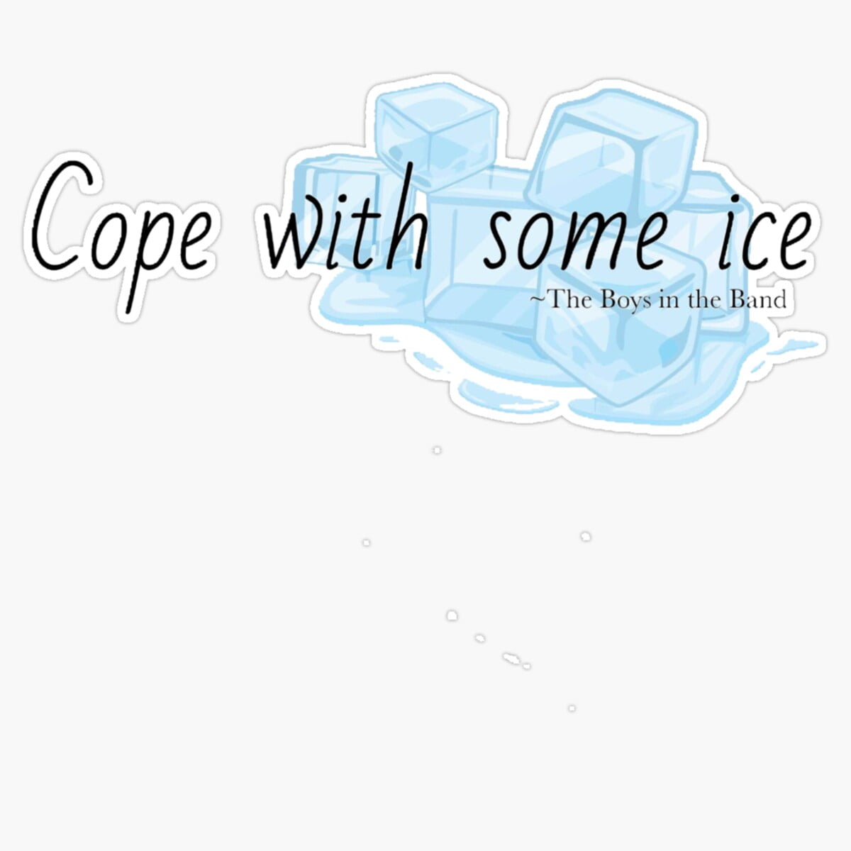 Maneki Cope With Some Ice Er, Phone Decal Water Bottle Stickers Car ...