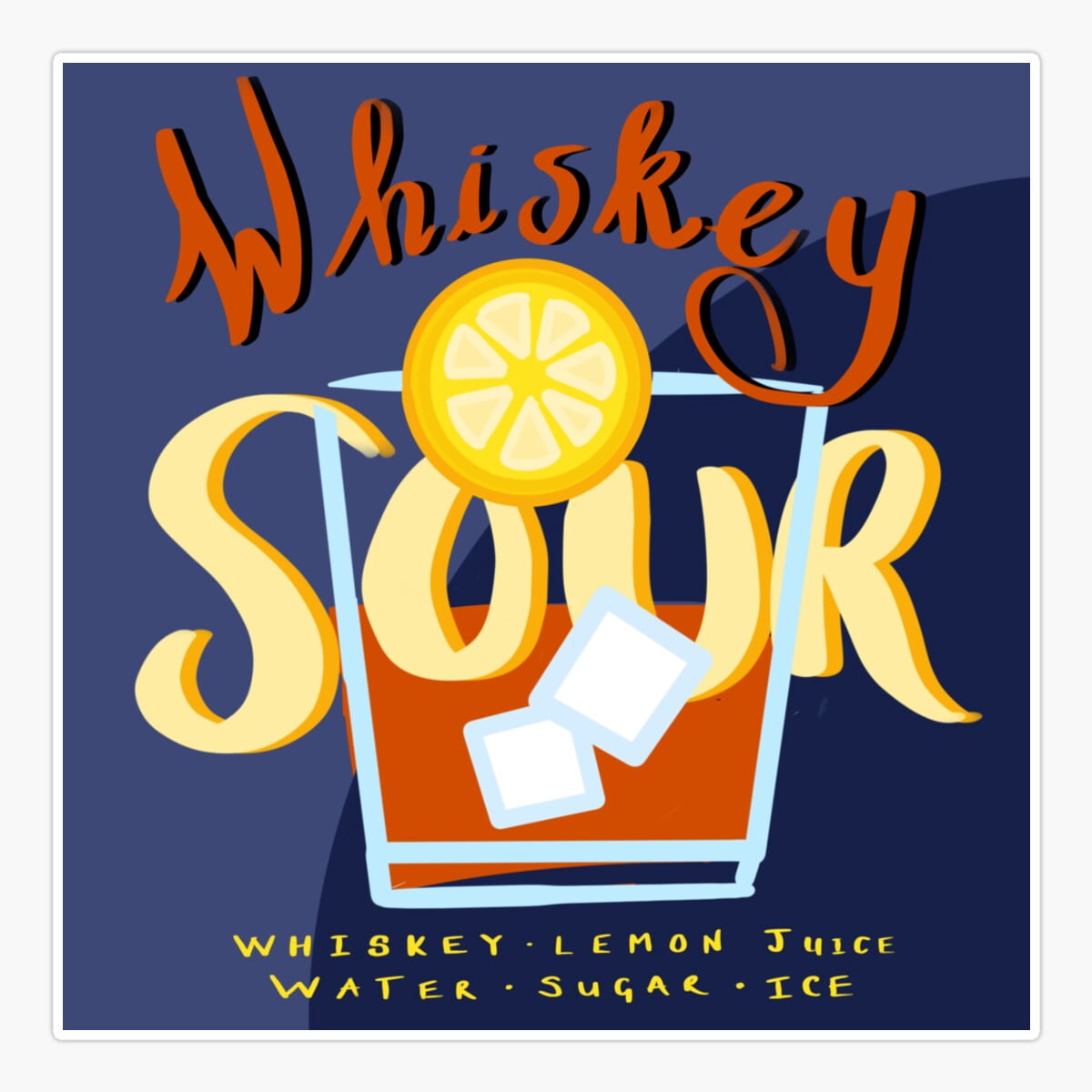 Maneki Copy O Cocktail Whiskey Sour Art Kitchen Decor Bar Drink Decor ...