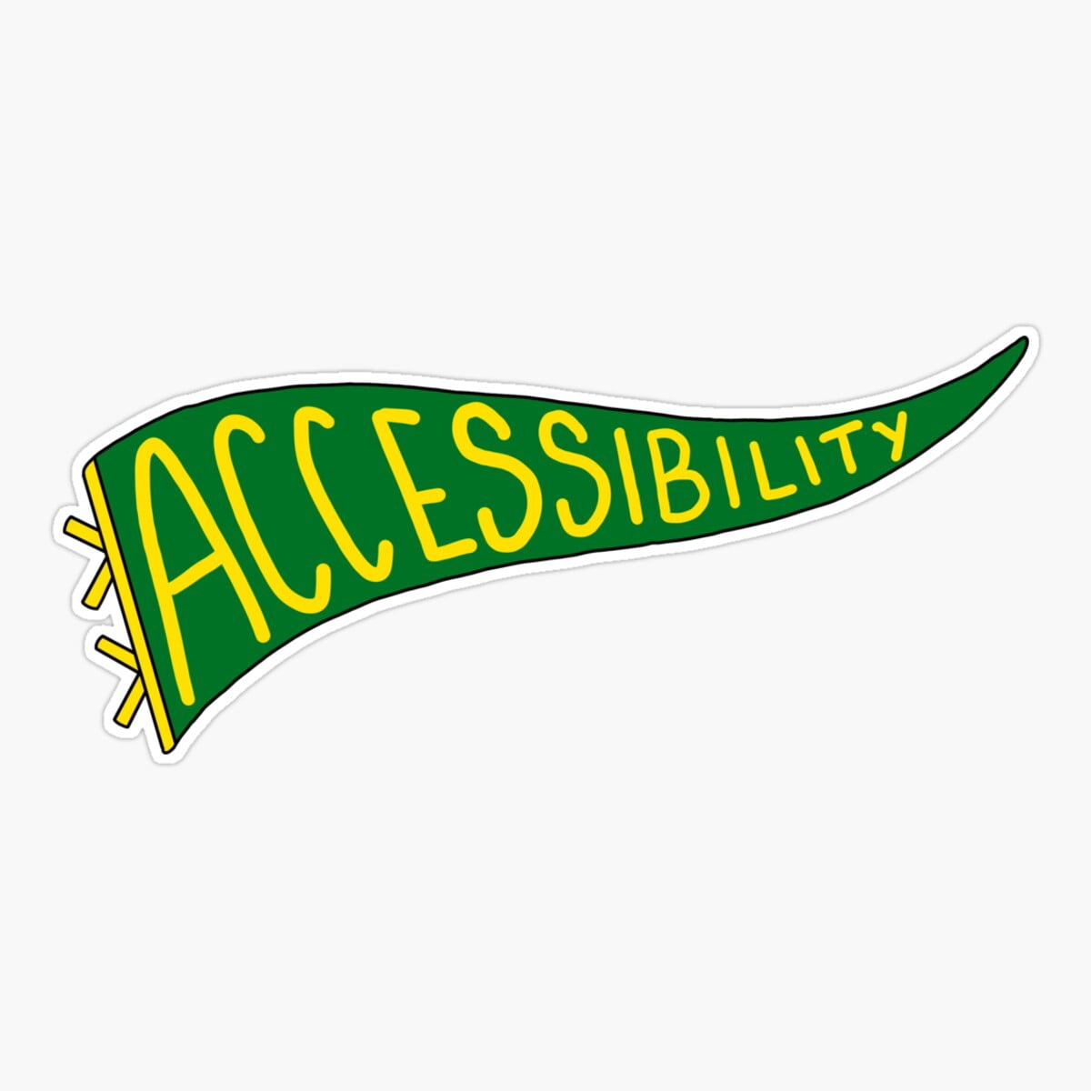 Maneki Copy Of Accessibility Pennant Green With Yellow Letters Er ...