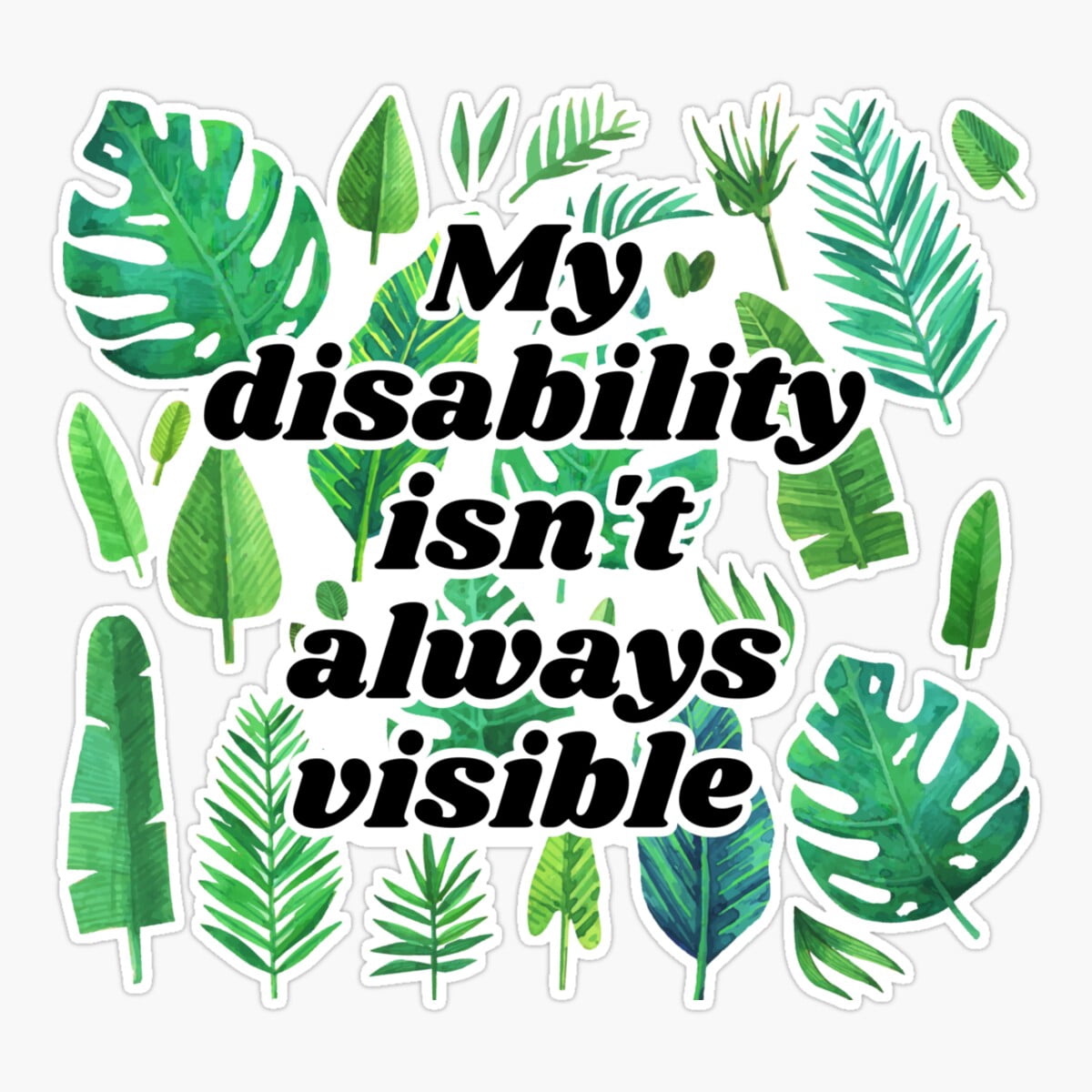 Maneki Copy Of Invisible Disability Er, Phone Decal Water Bottle ...