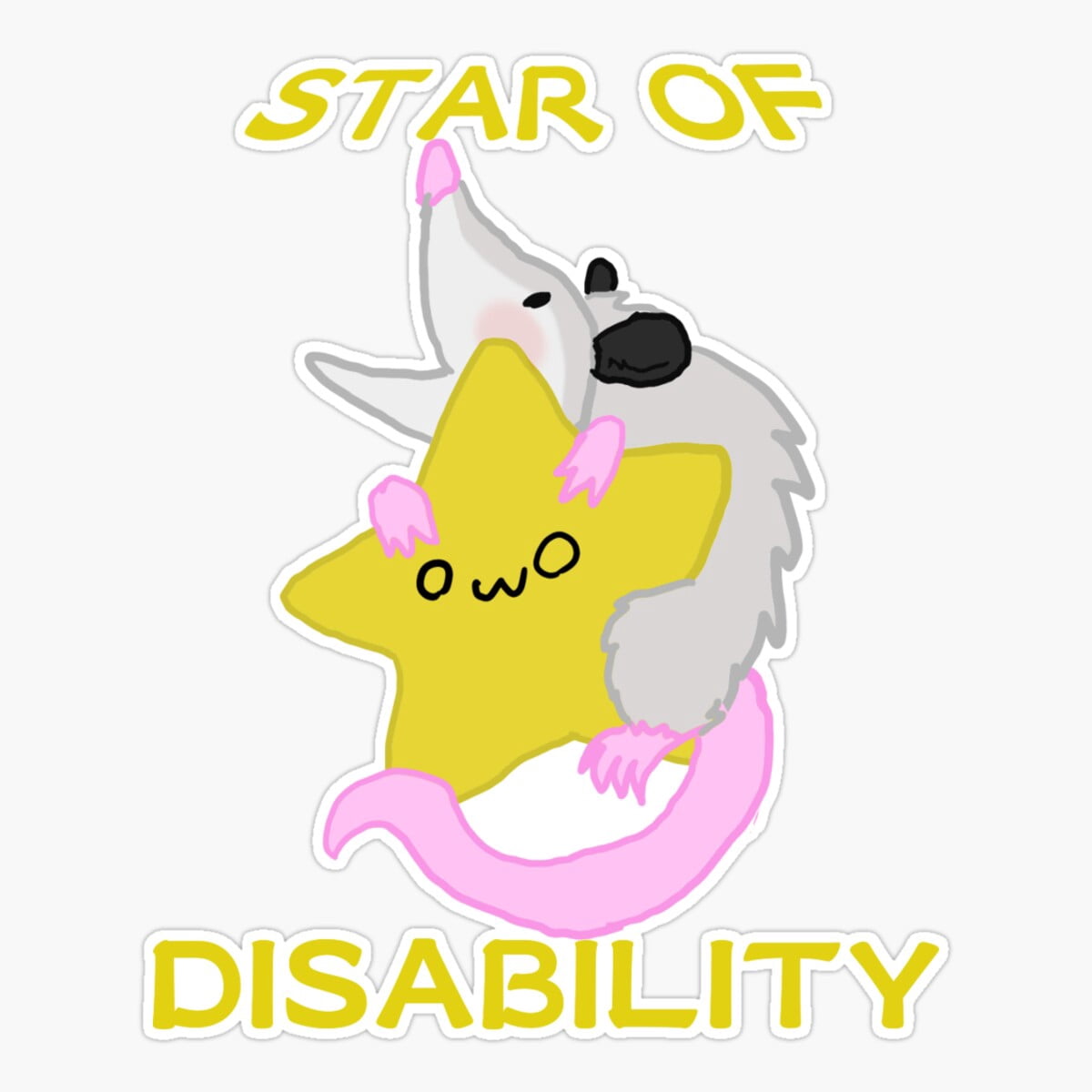 Maneki Copy Of Star Of Disability Er, Phone Decal Water Bottle Stickers ...
