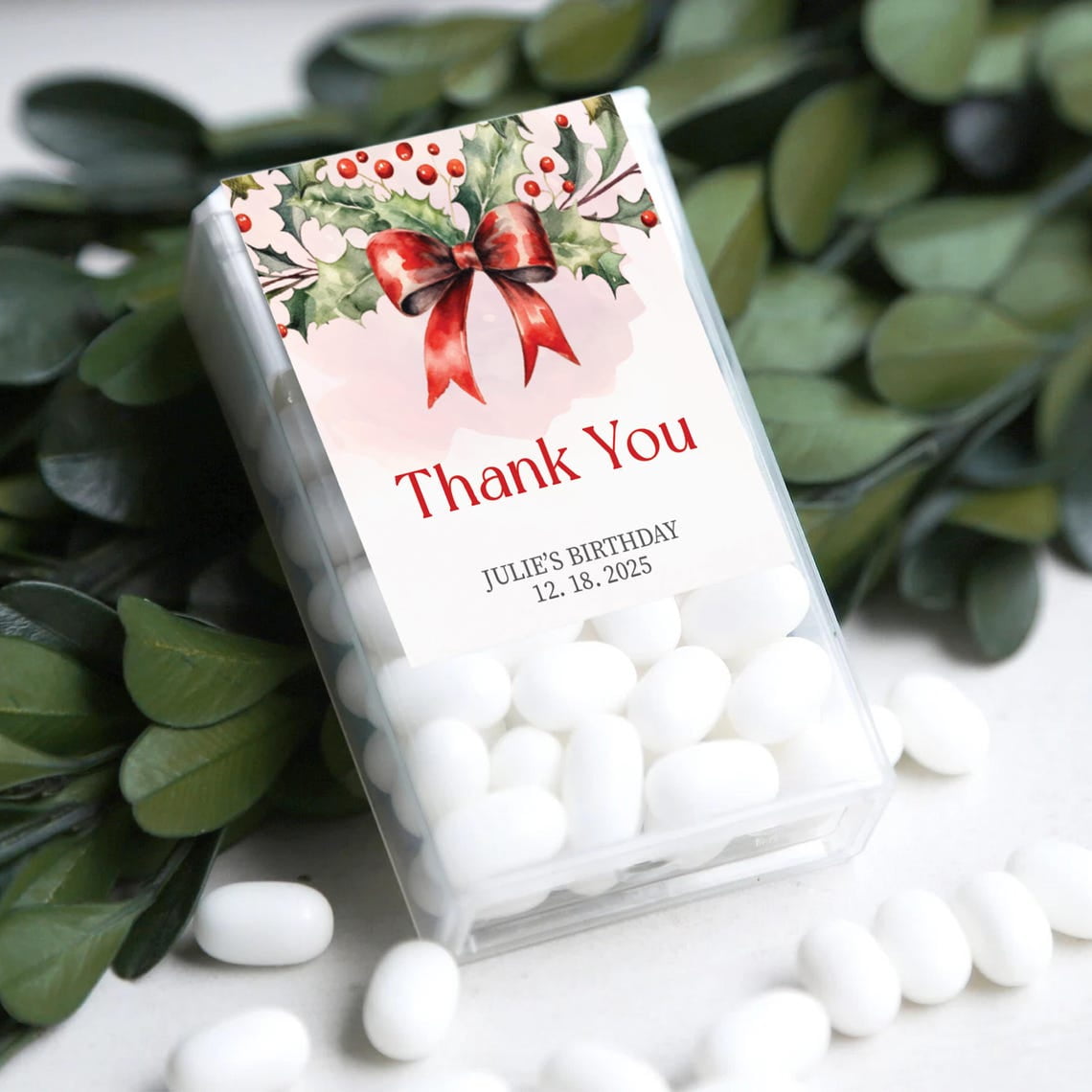 Maneki Coquette Christmas Birthday Party Favor Labels For Mints ...