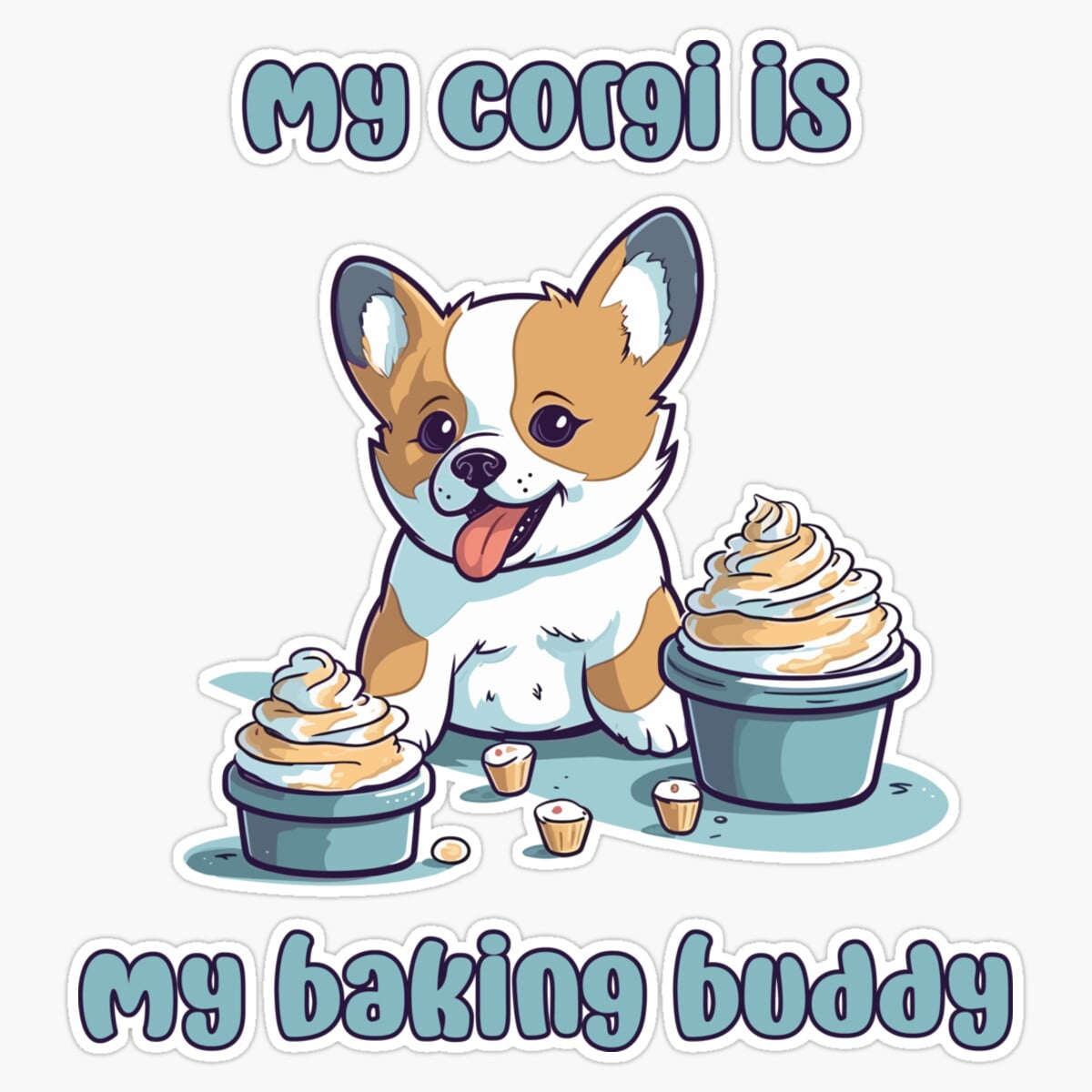 Maneki Corgi Baking Buddy - A Cute Design For Bakers And Dog Lovers Er ...