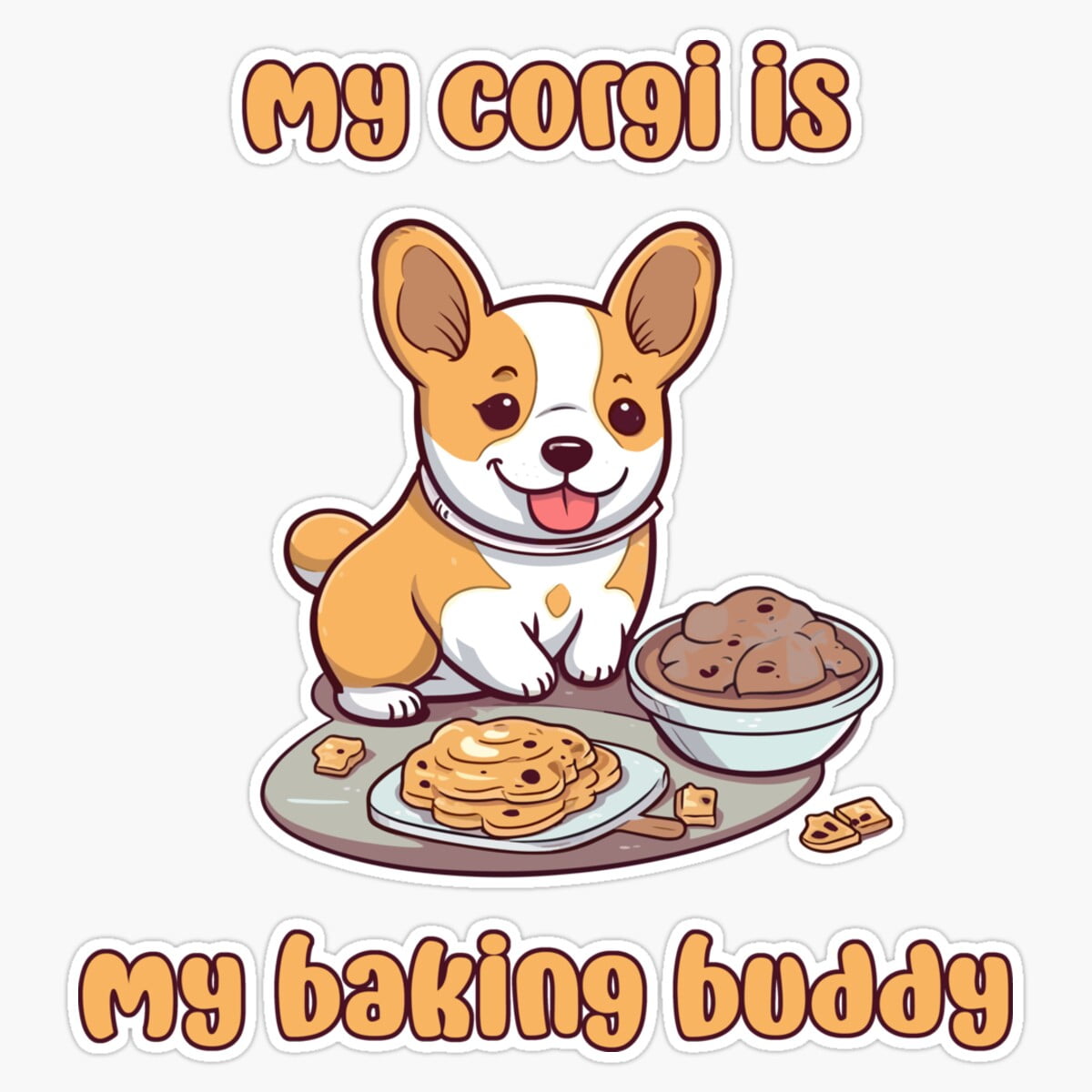Maneki Corgi Baking Buddy Ii - A Cute Design For Bakers And Dog Lovers ...