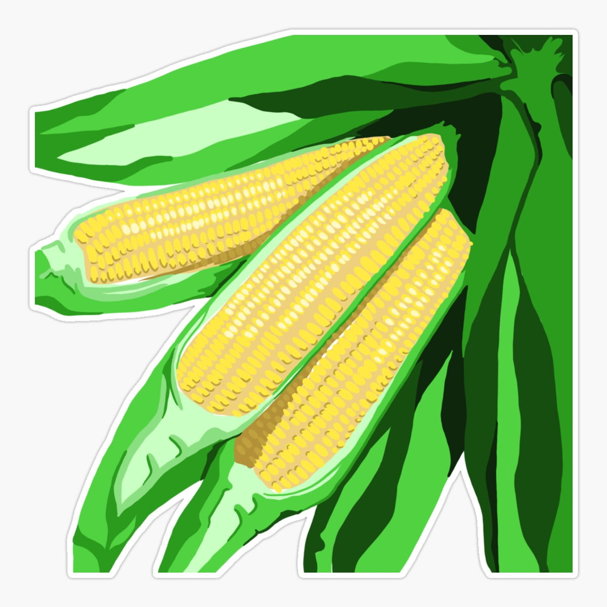 Maneki Corn Sticker, Phone Decal Water Bottle Stickers Car Decals ...