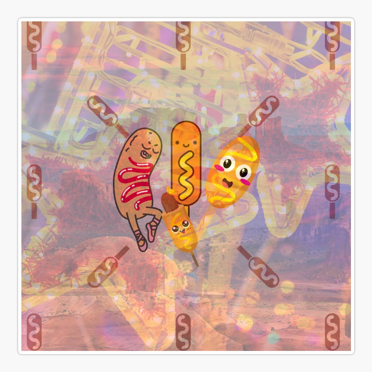 Maneki Corndogs & Mini Corn Dogs Or Oodies That Love Corn Dogs Sticker ...