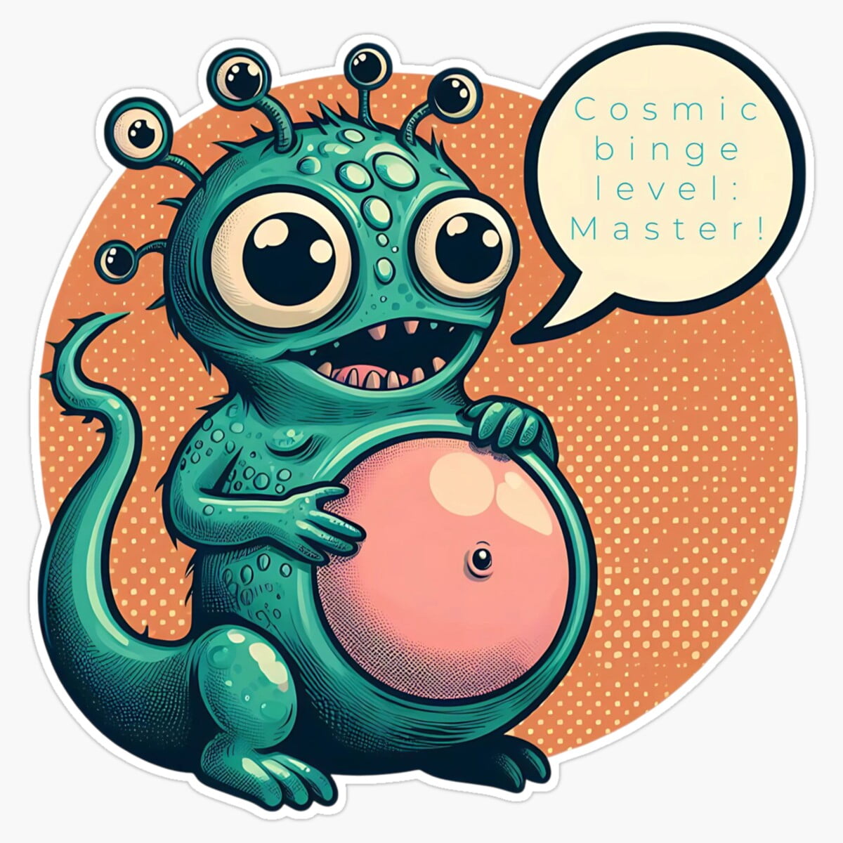 Maneki Cosmic Binge Level: Master! | Humorous Alien Graphic Er, Phone ...