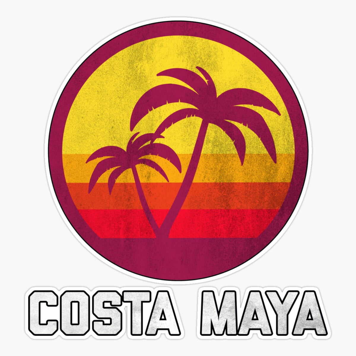 Maneki Costa Maya Mexico Cruise Vacation Sticker, Phone Decal Water ...