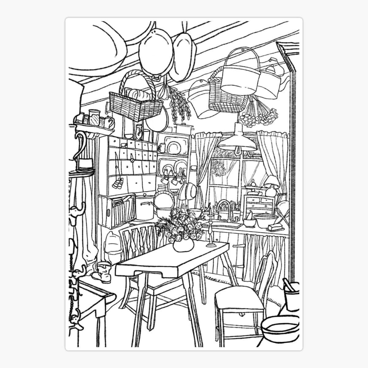 Maneki Cosy Kitchen Sticker, Phone Decal Water Bottle Stickers Car ...